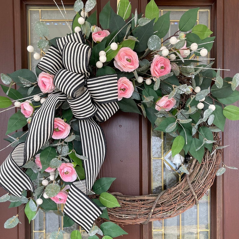 Pink Wreath - Etsy