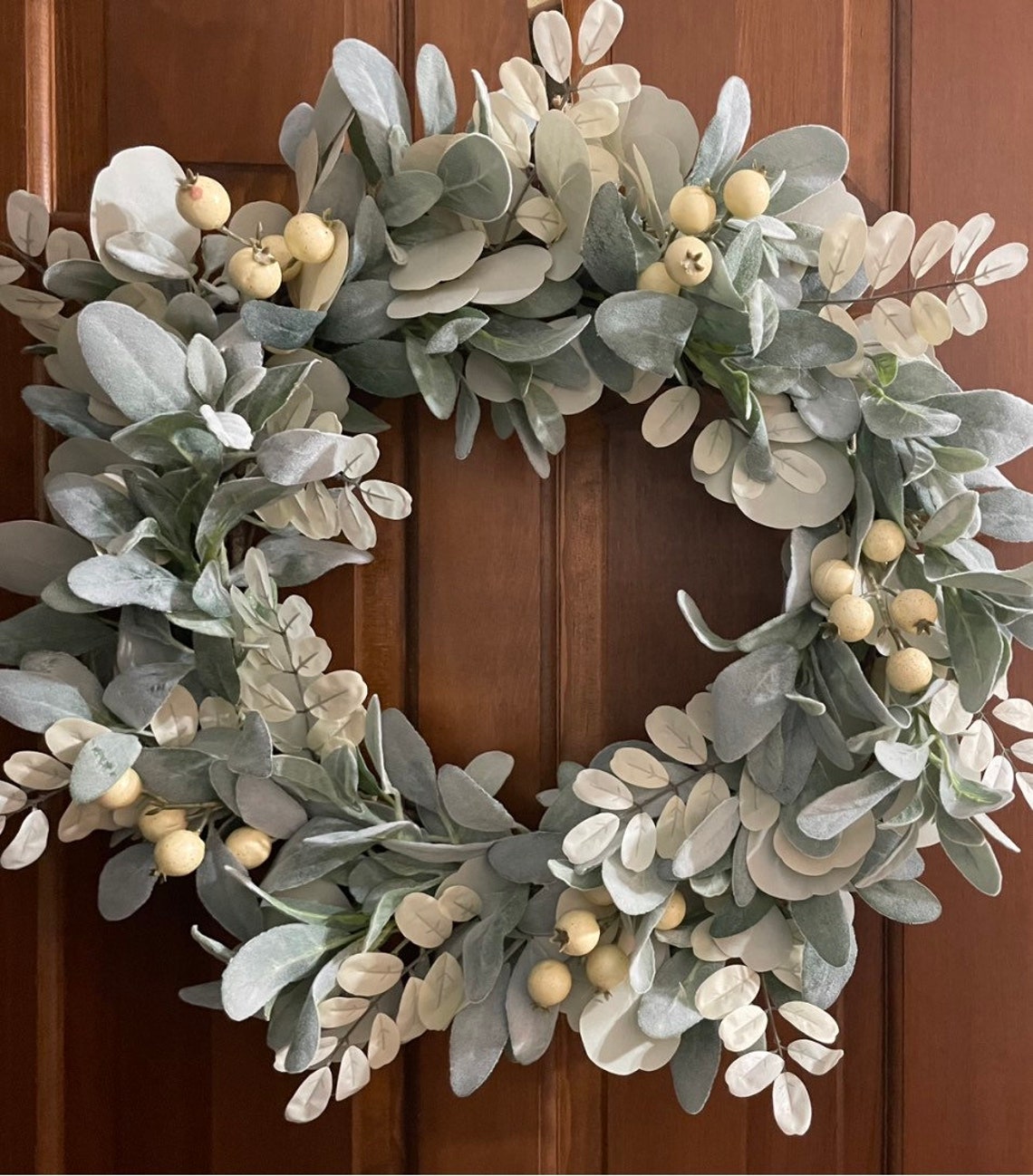Year Round Wreath Greenery Wreath Neutral Wreath Lambs Ear - Etsy