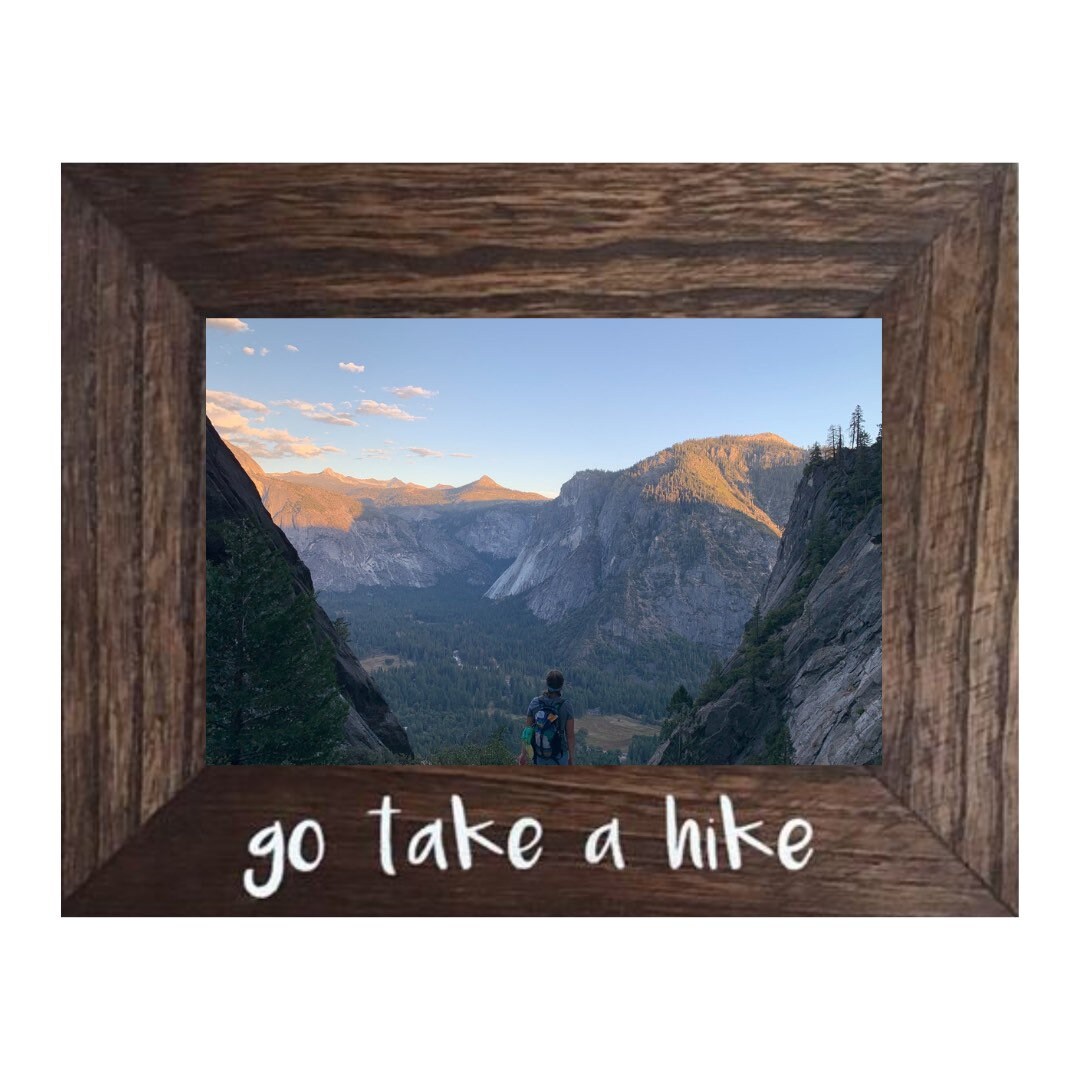 Go take a hike picture frame gift for hiking enthusiast | Etsy