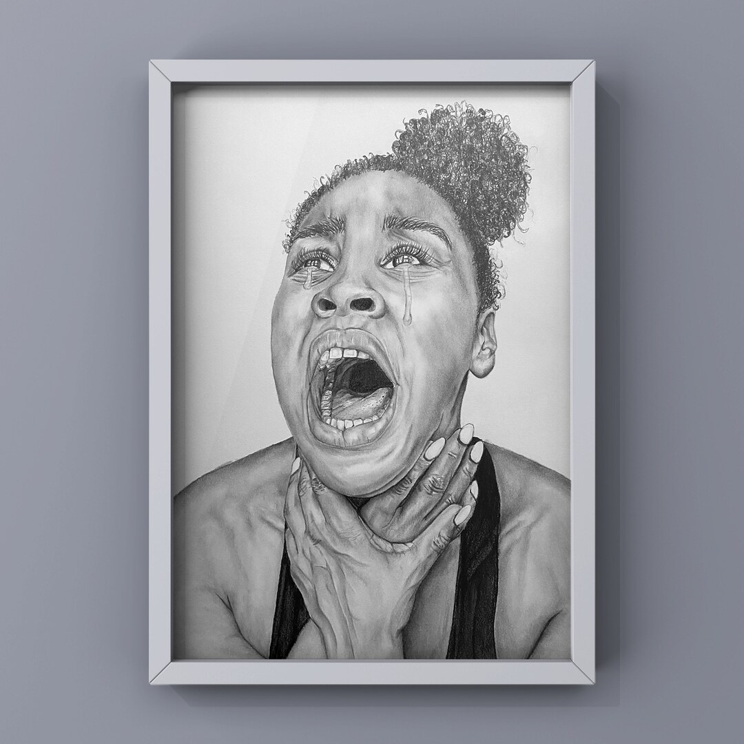 A3 Hand Drawn Overwhelmed Print - Etsy