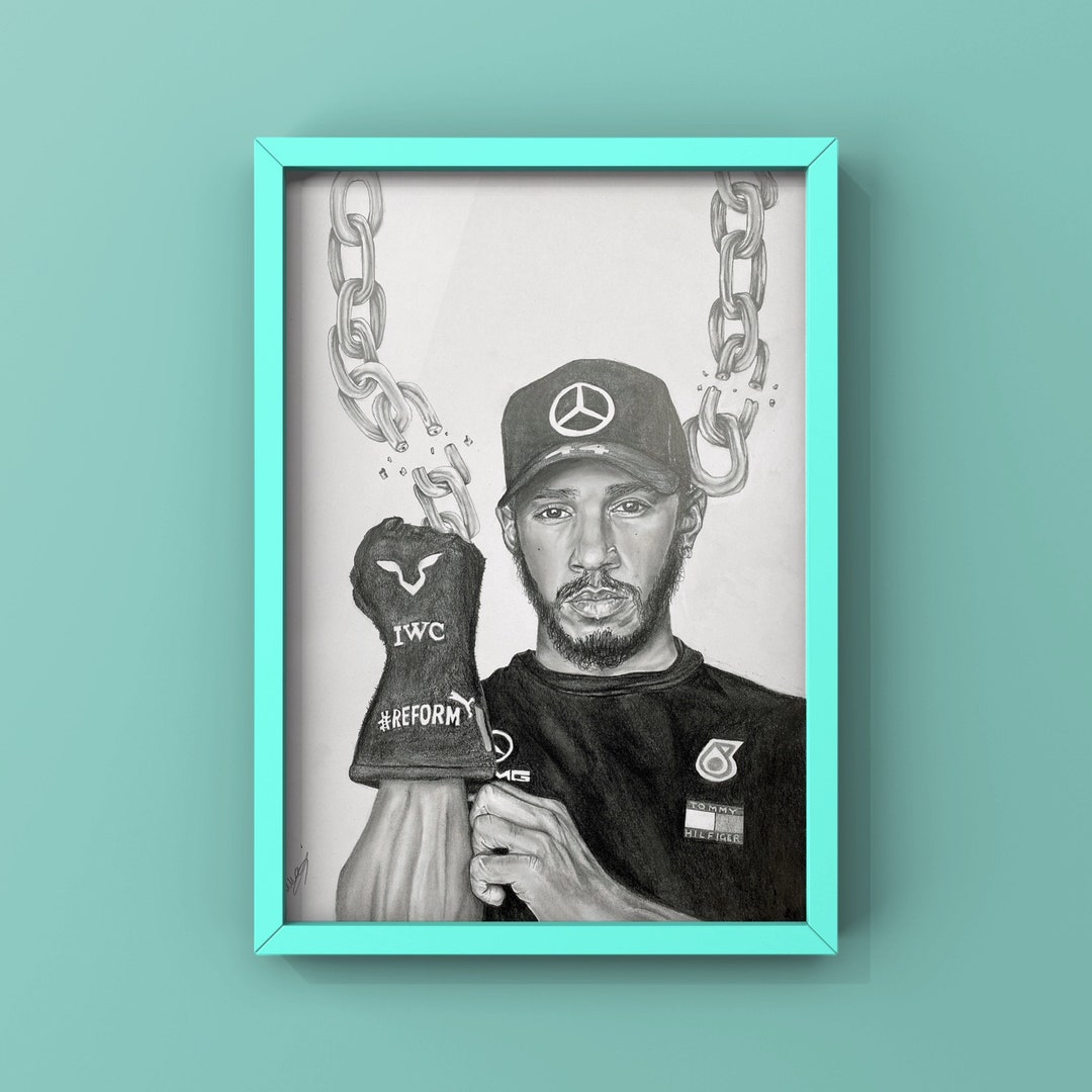 A3 Hand Drawn Lewis Hamilton Sketch Print - Etsy