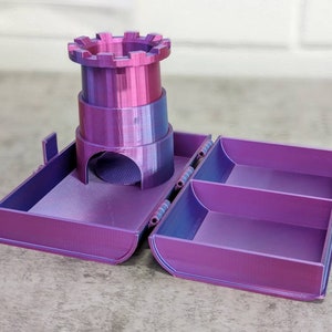 Dice Tower - 3D Printed Dnd Pop up Castle Book - Dice Carrying Case ...
