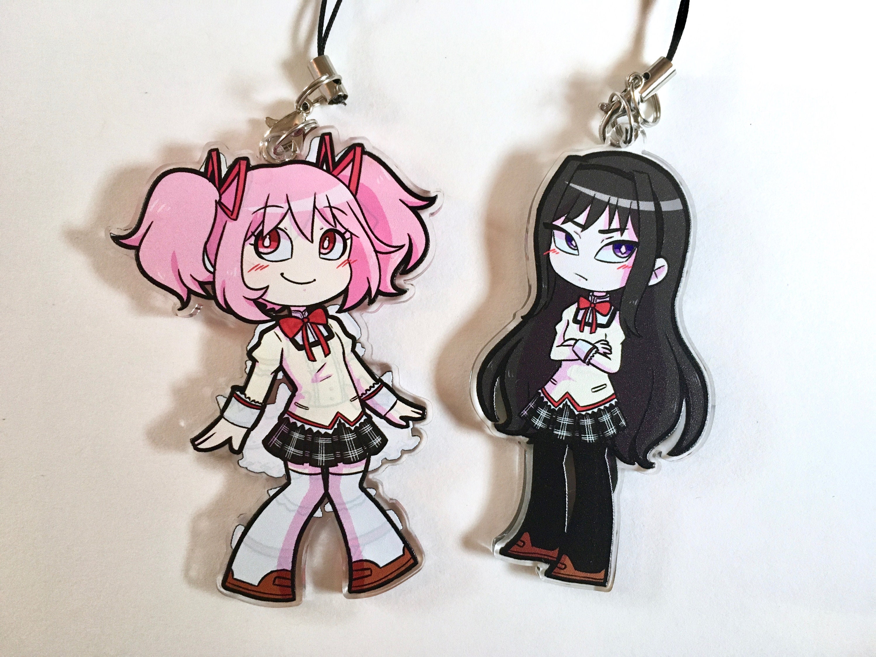 Madoka/homura Keychains - Etsy