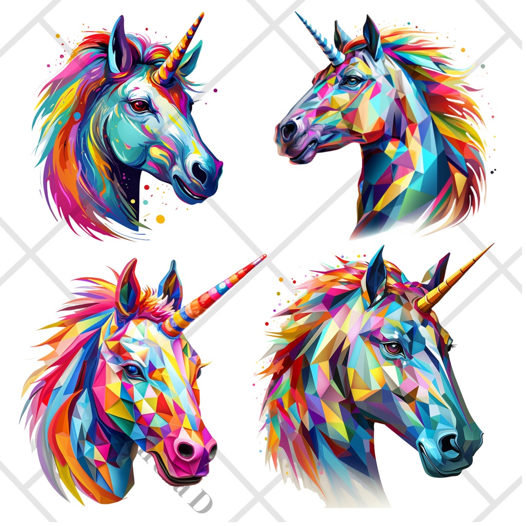 Unicorn Bundle SVG PNG Unicorn Clip Art Unicorn Vector - Etsy