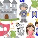 Knight & Dragon Clipart, Princess Clipart, Fairy Tale Clipart, Knight ...
