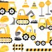 Construction Clipart, Construction Vehicles PNG, Tractor, Diggers ...