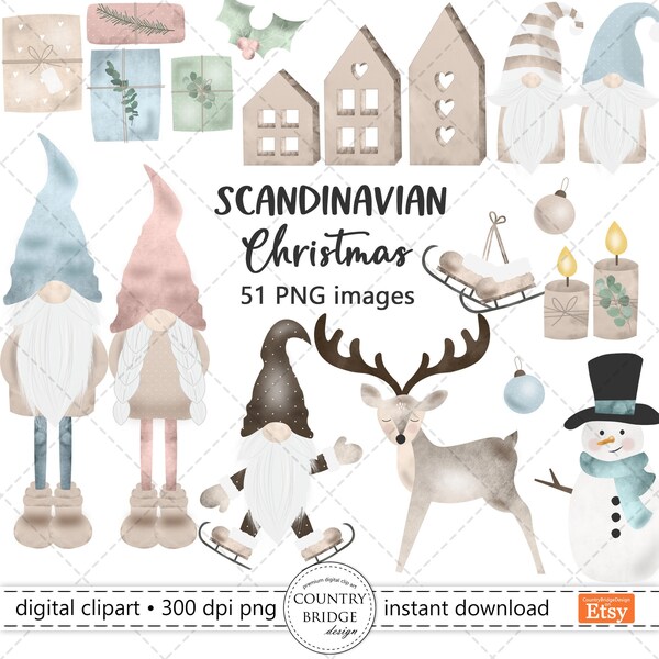Scandinavian Clipart - Etsy
