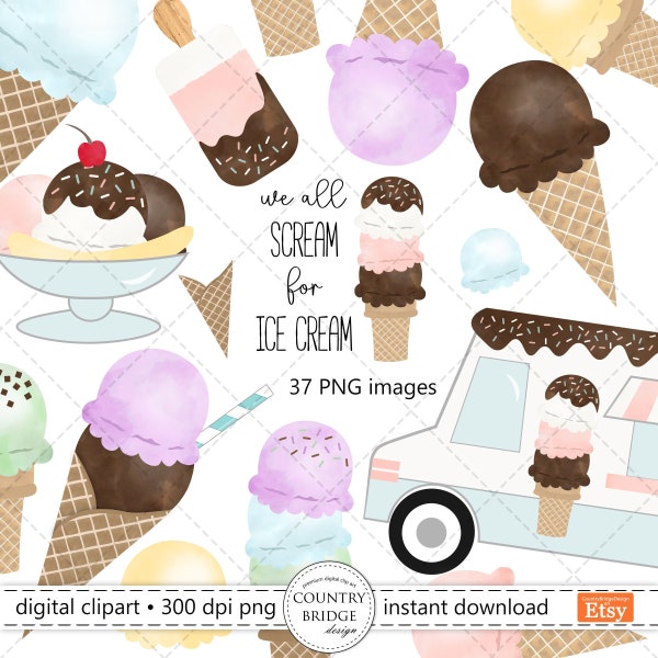 Ice Cream Graphics - Etsy