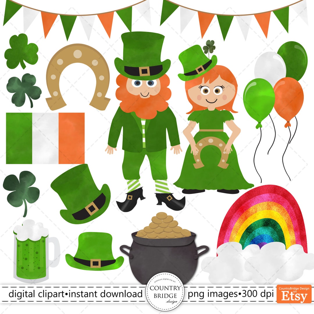 St. Patrick's Day Leprechaun Clipart, St Patrick's Leprechaun PNG, St ...