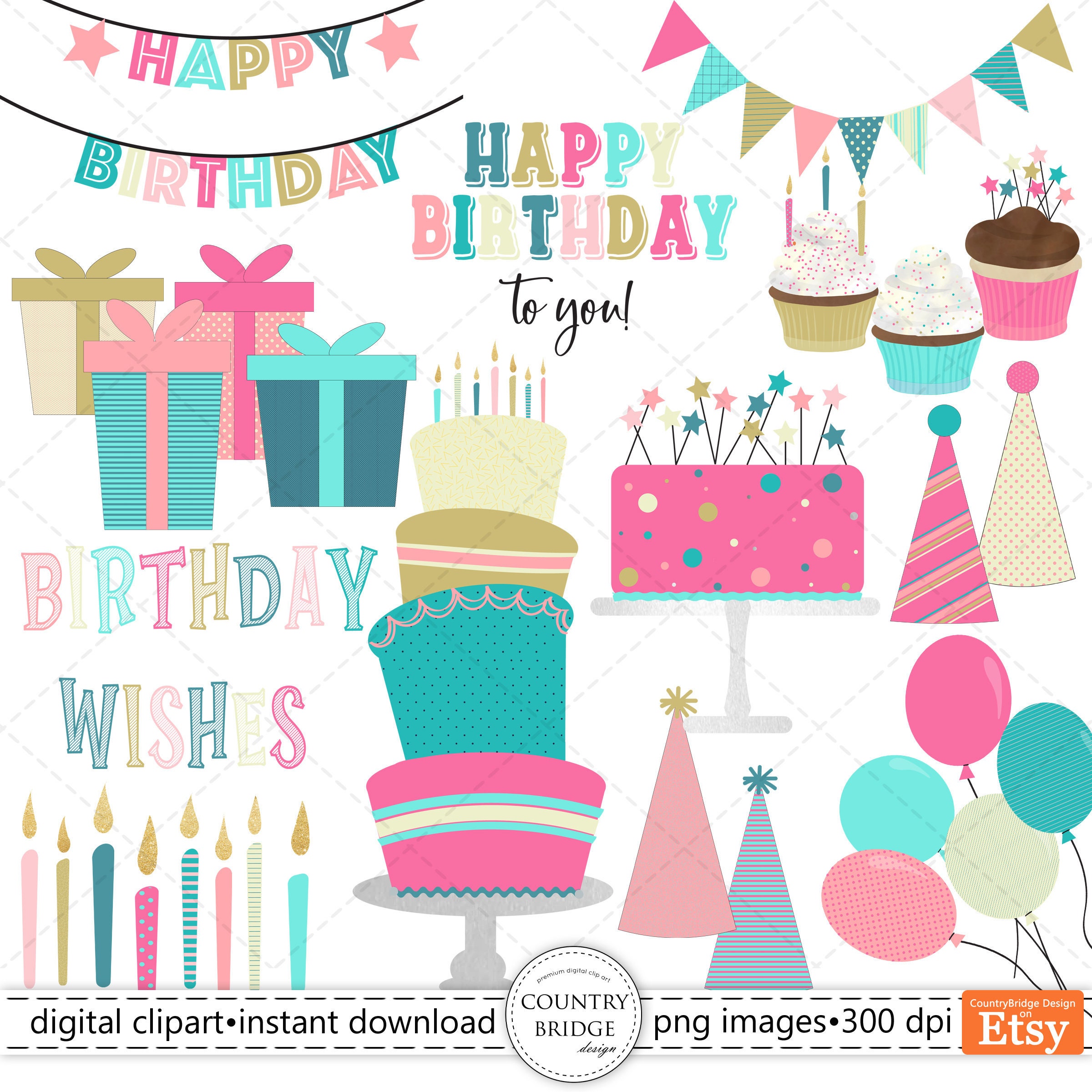 Girl Birthday Cake Clip Art