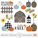 Fall Farmhouse Clipart & Digital Paper Bundle Autumn Clipart - Etsy