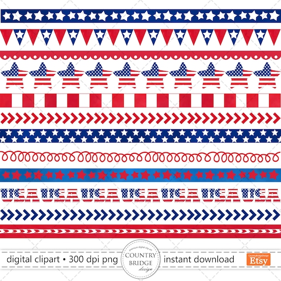 July Border Clipart