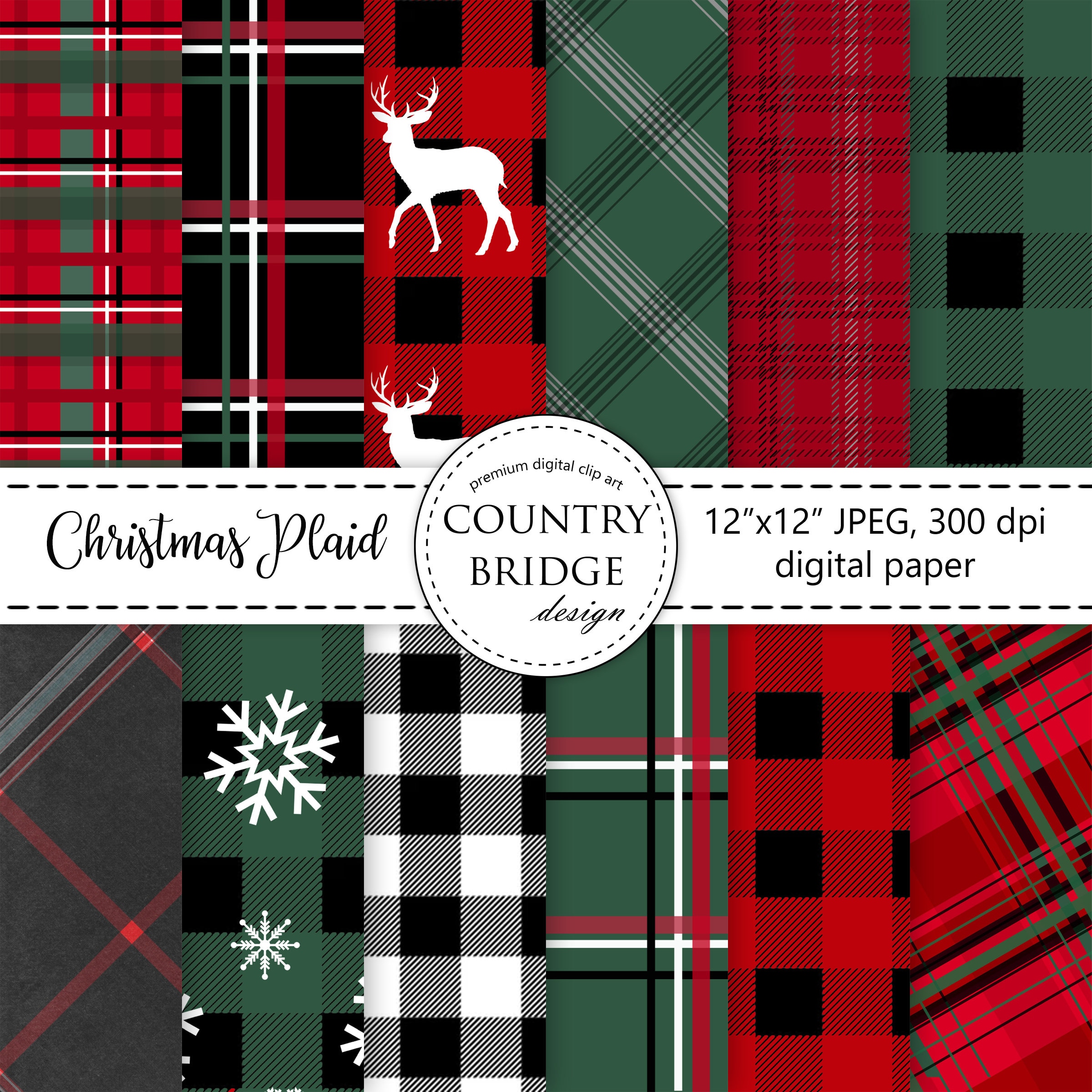 Christmas Plaid Background