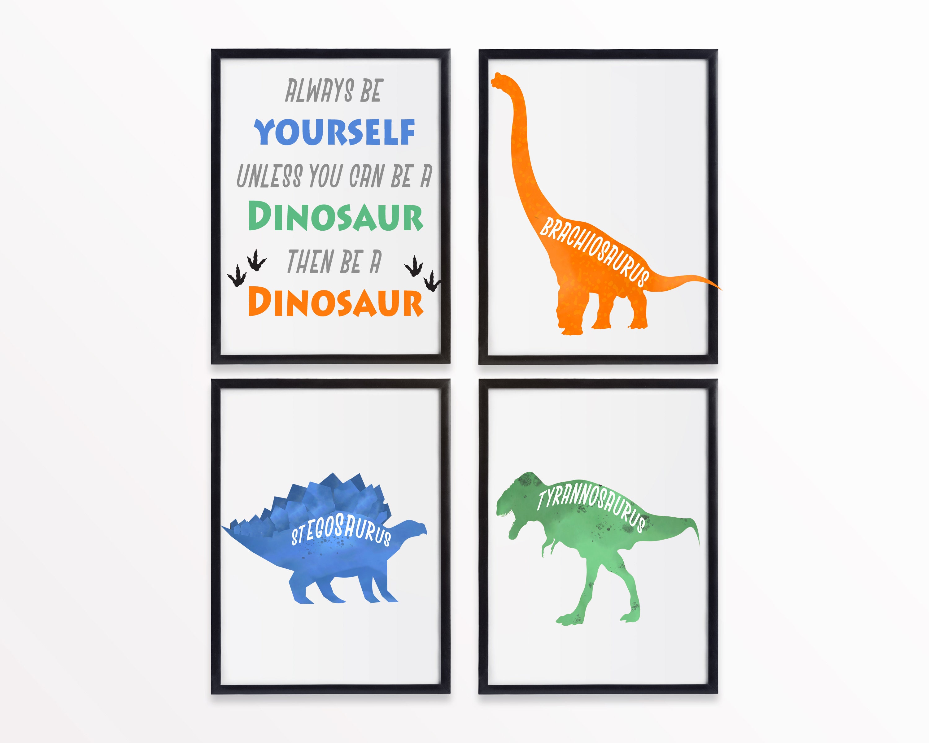Dinosaur Prints Dinosaur Wall Decor Dinosaur Nursery Decor - Etsy