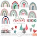 Boho Rainbow Clip Art Christmas Rainbow Boho Christmas - Etsy