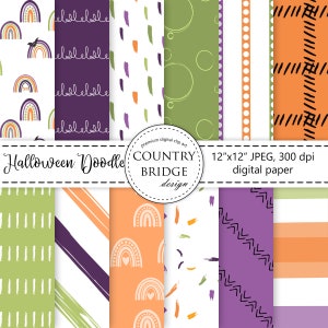 Halloween Boho Rainbow Clip Art Boho Doodle Paper Boho - Etsy