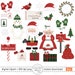 Christmas North Pole Clipart & Digital Paper Bundle, Santa Clipart, Mrs ...