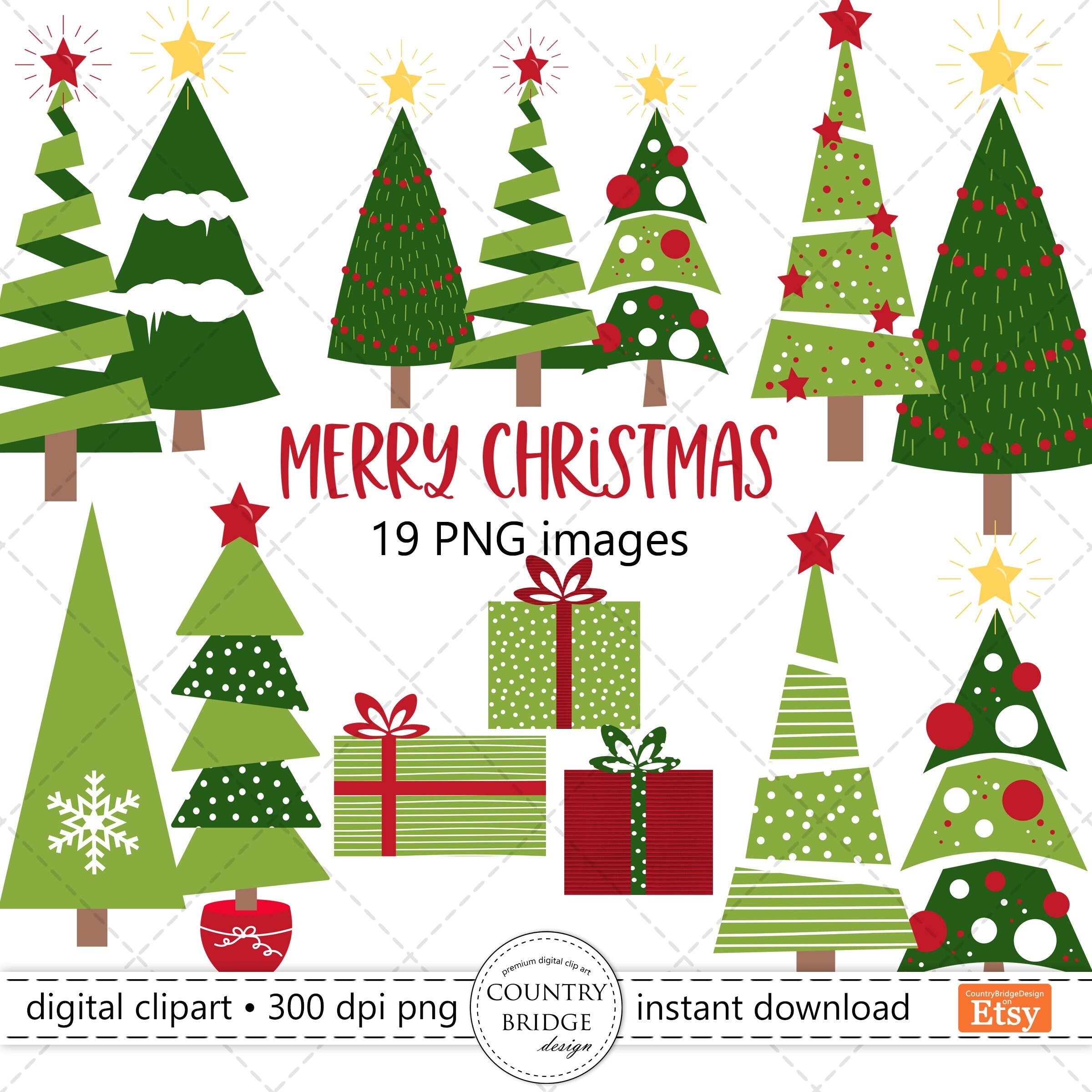 Red And Green Christmas Clipart