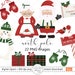 Christmas North Pole Clipart & Digital Paper Bundle, Santa Clipart, Mrs ...