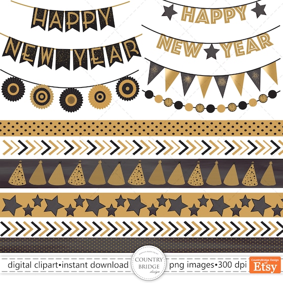 New Years Eve Borders Clip Art