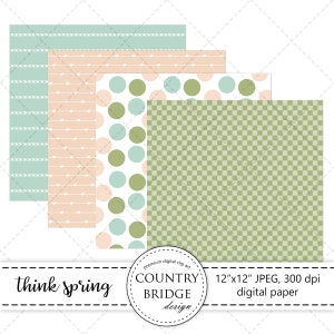 Spring Clipart PNG Bundle, Spring Clipart & Digital Paper, Rainbow ...