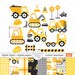 Construction Clipart & Digital Paper Bundle Construction - Etsy