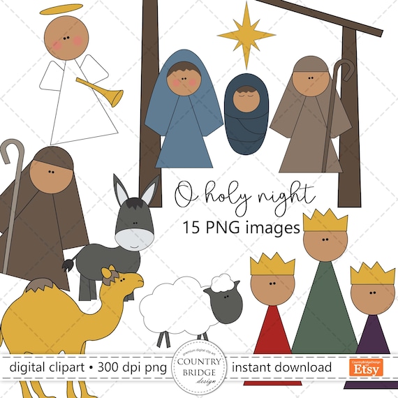 Simple Nativity Scene Clipart
