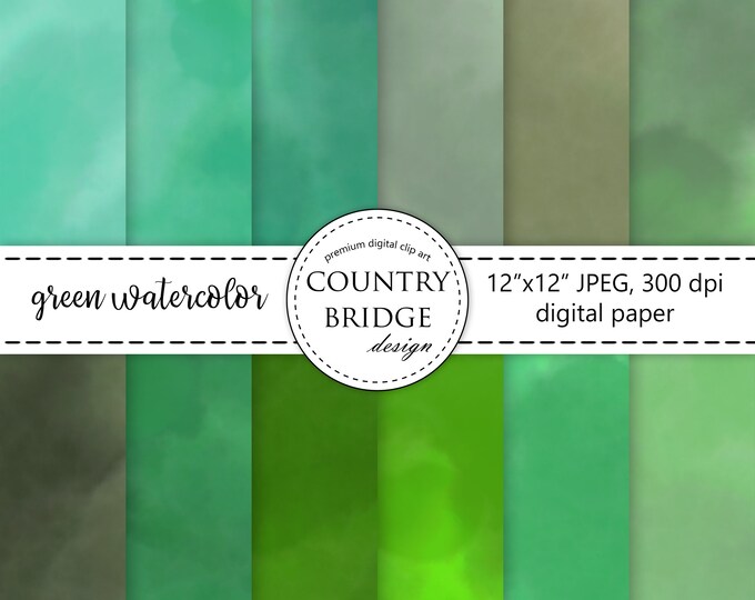 Watercolor Farmhouse Christmas Clipart & Digital Paper Bundle - Etsy