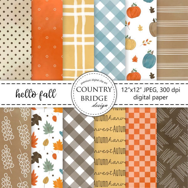 Fall Scrapbook Paper - Etsy