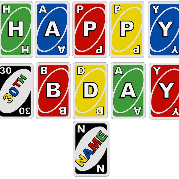 Personalized Uno Cards - Etsy