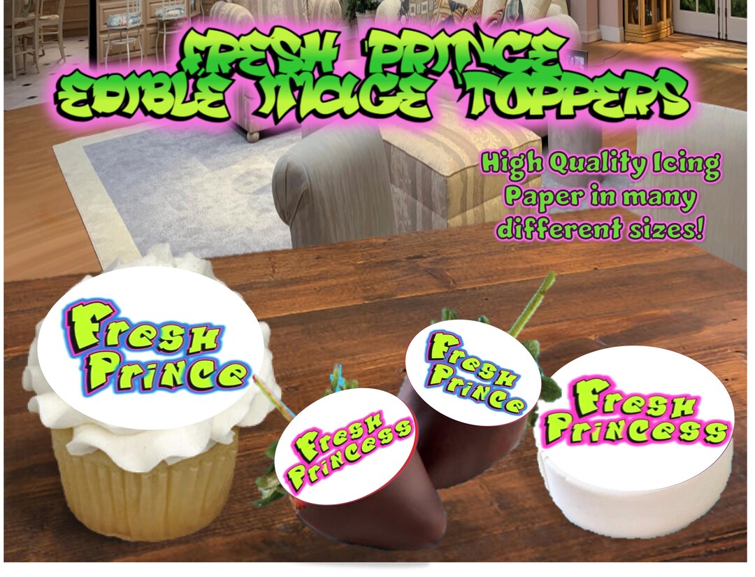 Fresh Prince Princess Edible Image Toppers. Pre-cut Round Edible ...