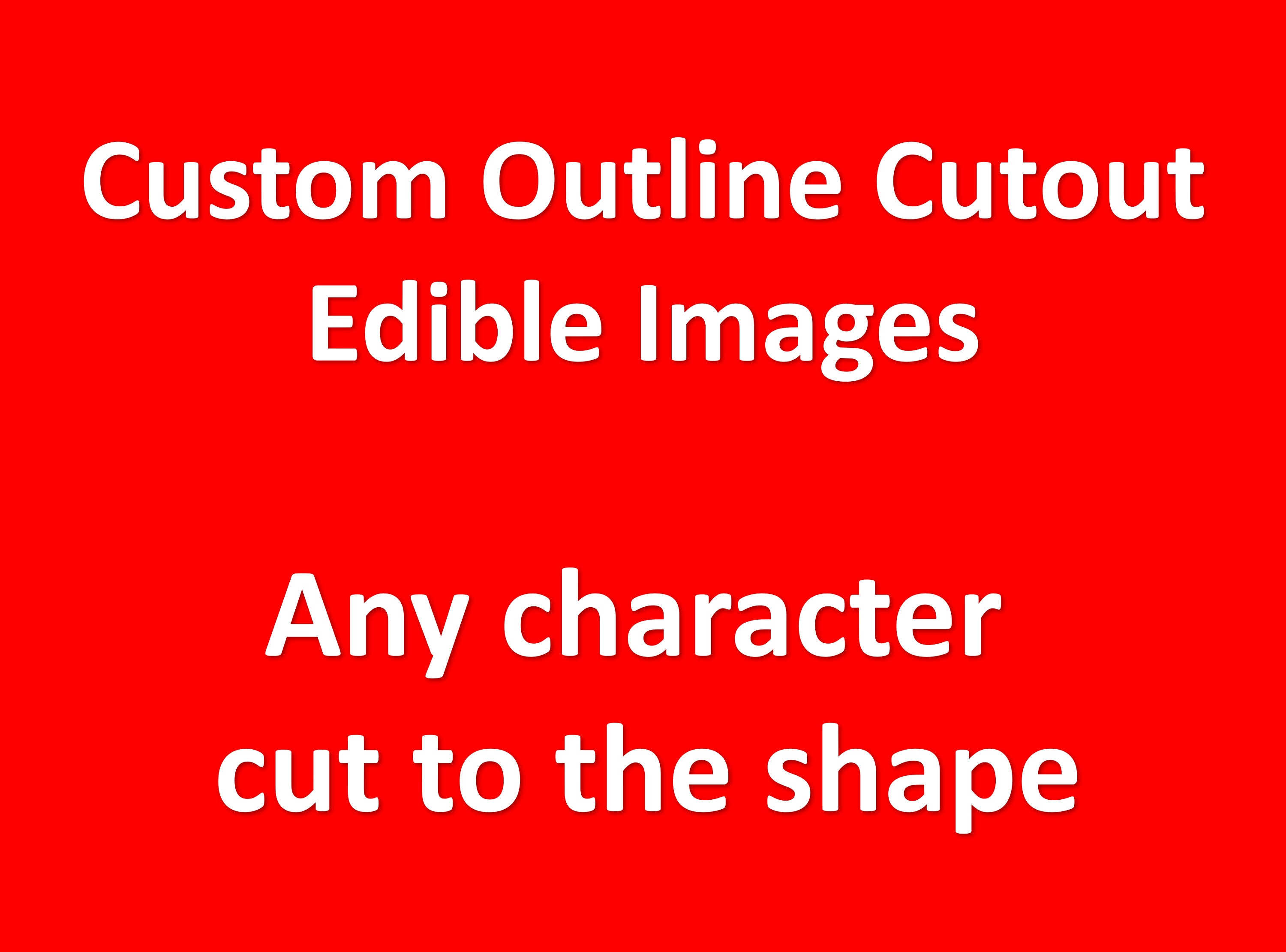 Custom Outline Cutout Edible Image Toppers. Pre-cut Contour - Etsy