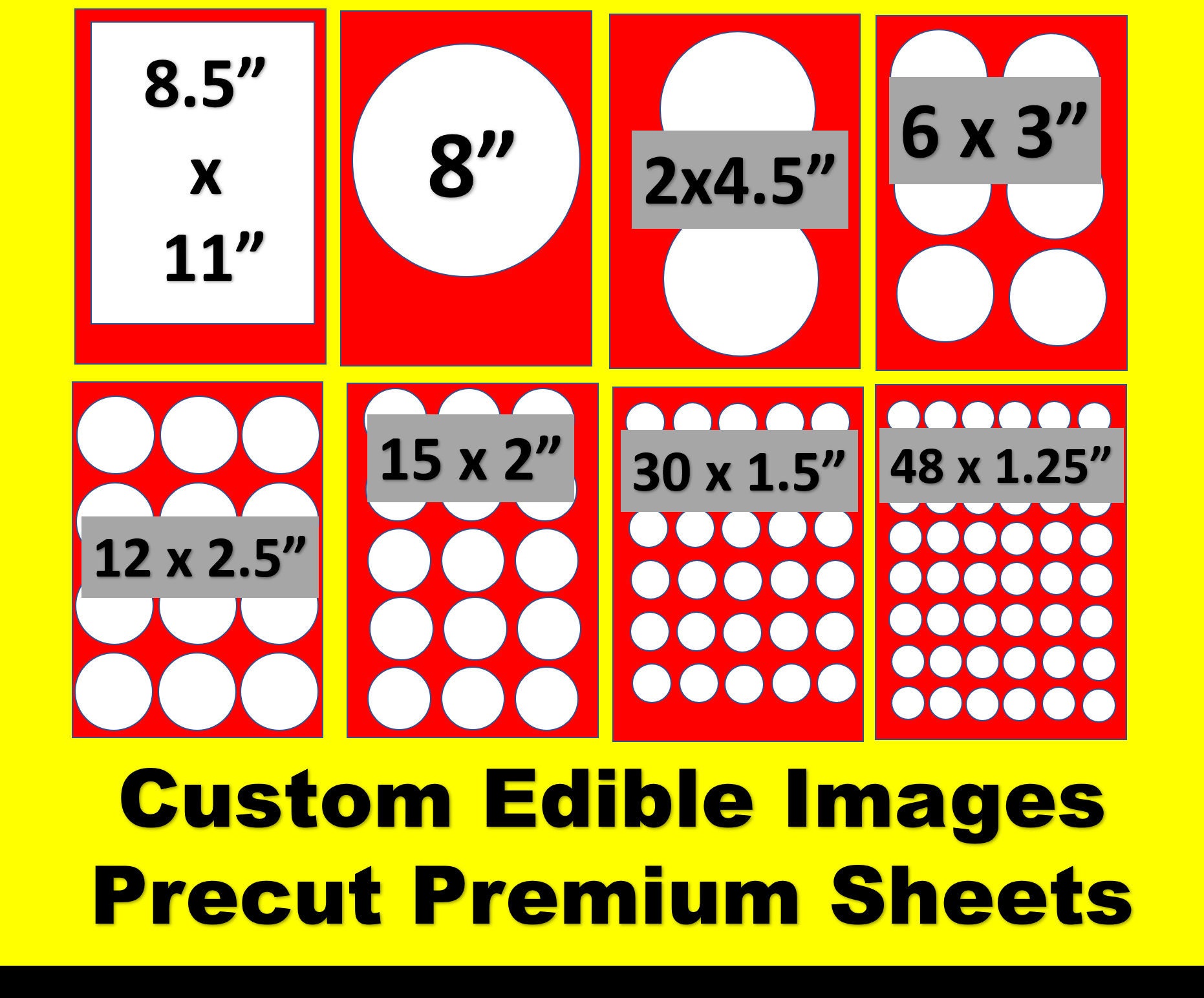 Paper & Party Supplies Cake Toppers & Picks Custom Edible Sugar sheets ...