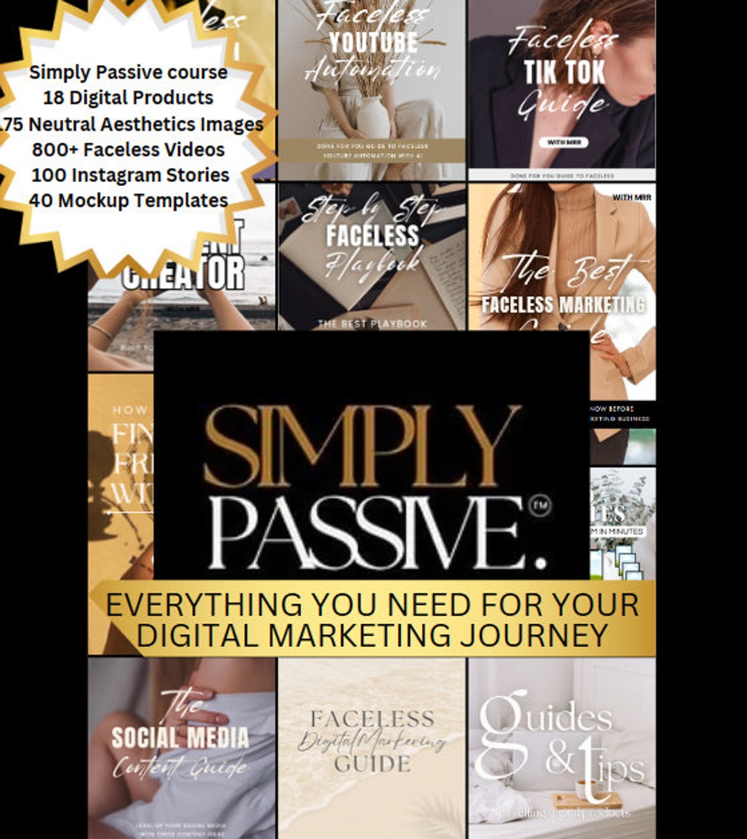 Simply Passive Course, Digital Marketing Guide/course for Beginners, W/ MMR Master Resell Rights ...