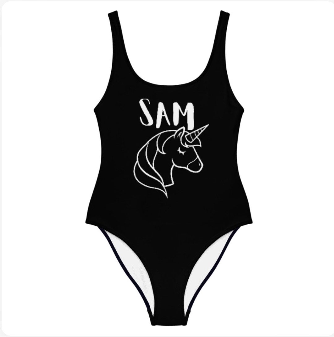 Sam Custom Name One-piece Swimsuit Samantha Swimsuit - Etsy