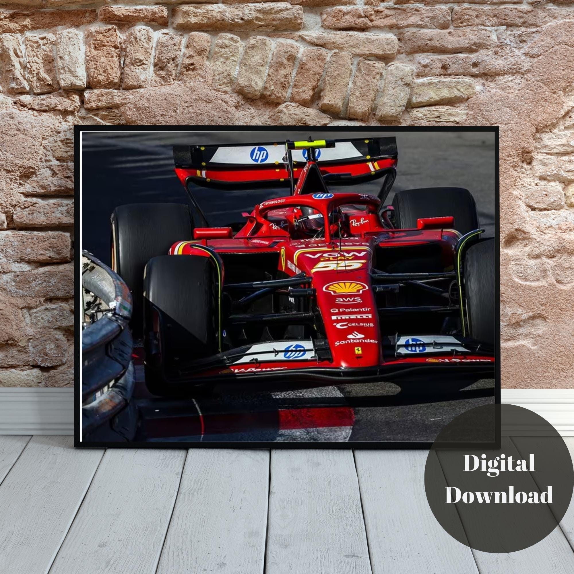 Ferrari F1 Poster, Formula One Print, Ferrari F1 Car Wall Art ...