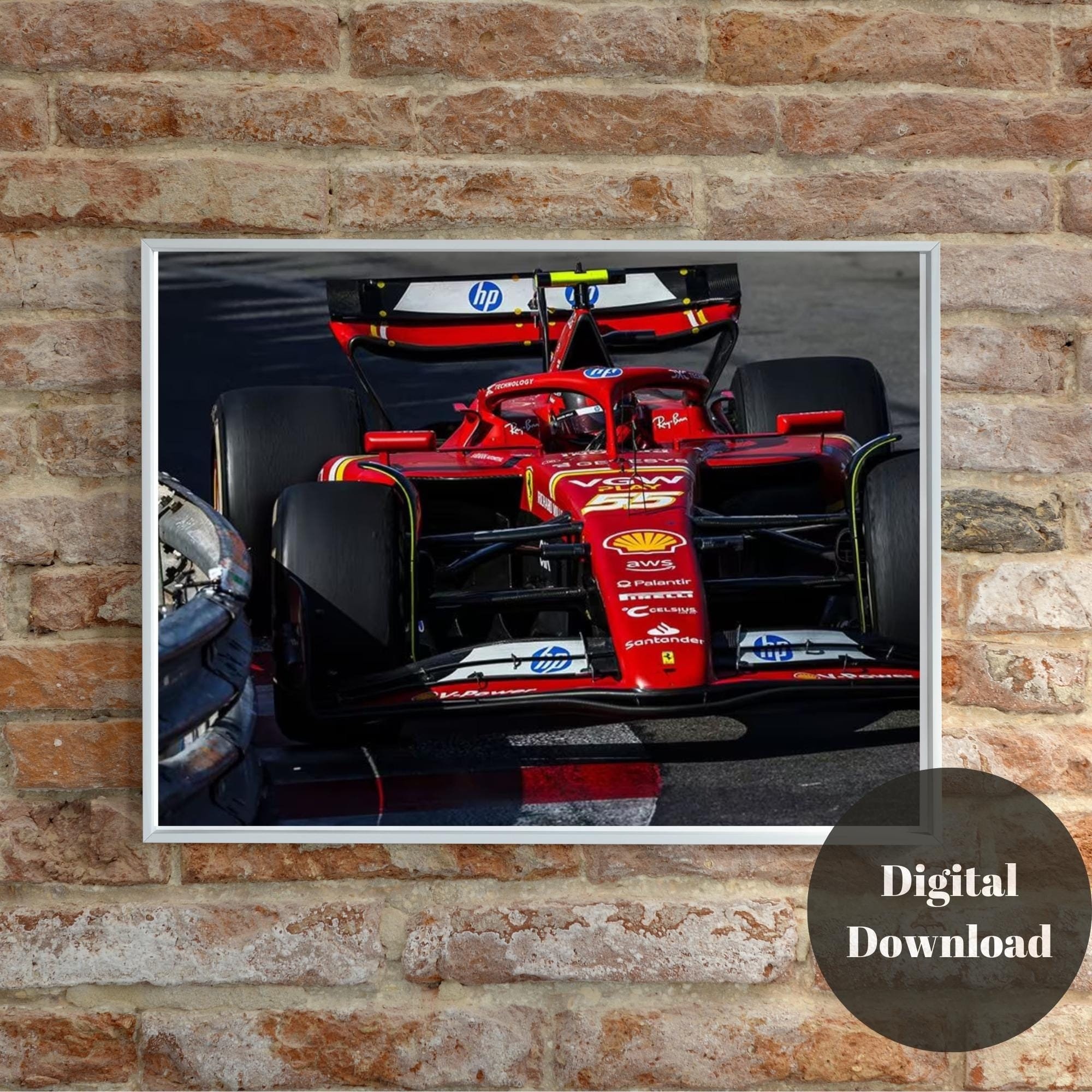 Ferrari F1 Poster, Formula One Print, Ferrari F1 Car Wall Art ...
