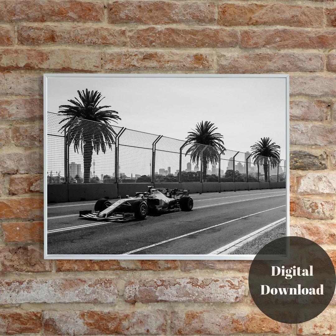 Ferrari F1 Poster, Formula One Print, Scuderia Ferrari F1 Car Art, B&W ...