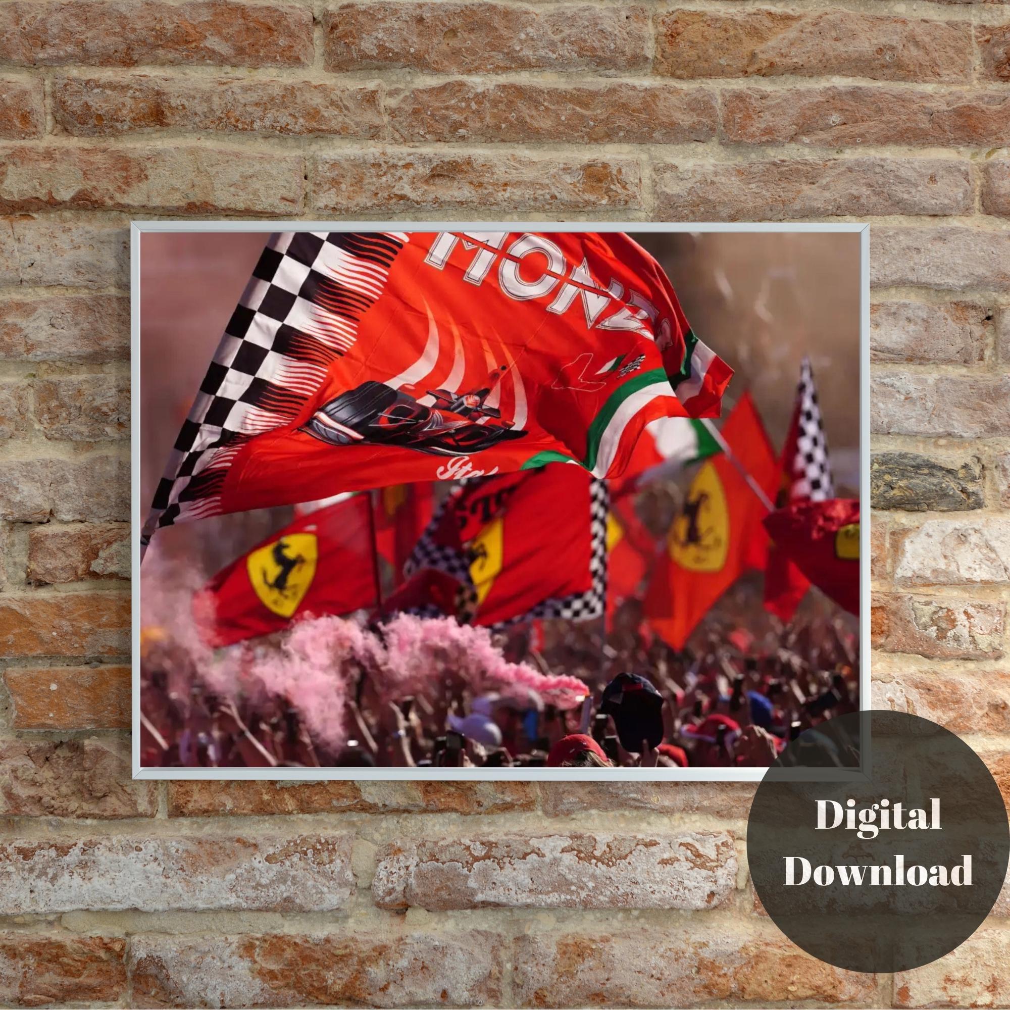 Ferrari F1 Poster, Formula One Print, Ferrari F1 Car Wall Art, Tifosi ...