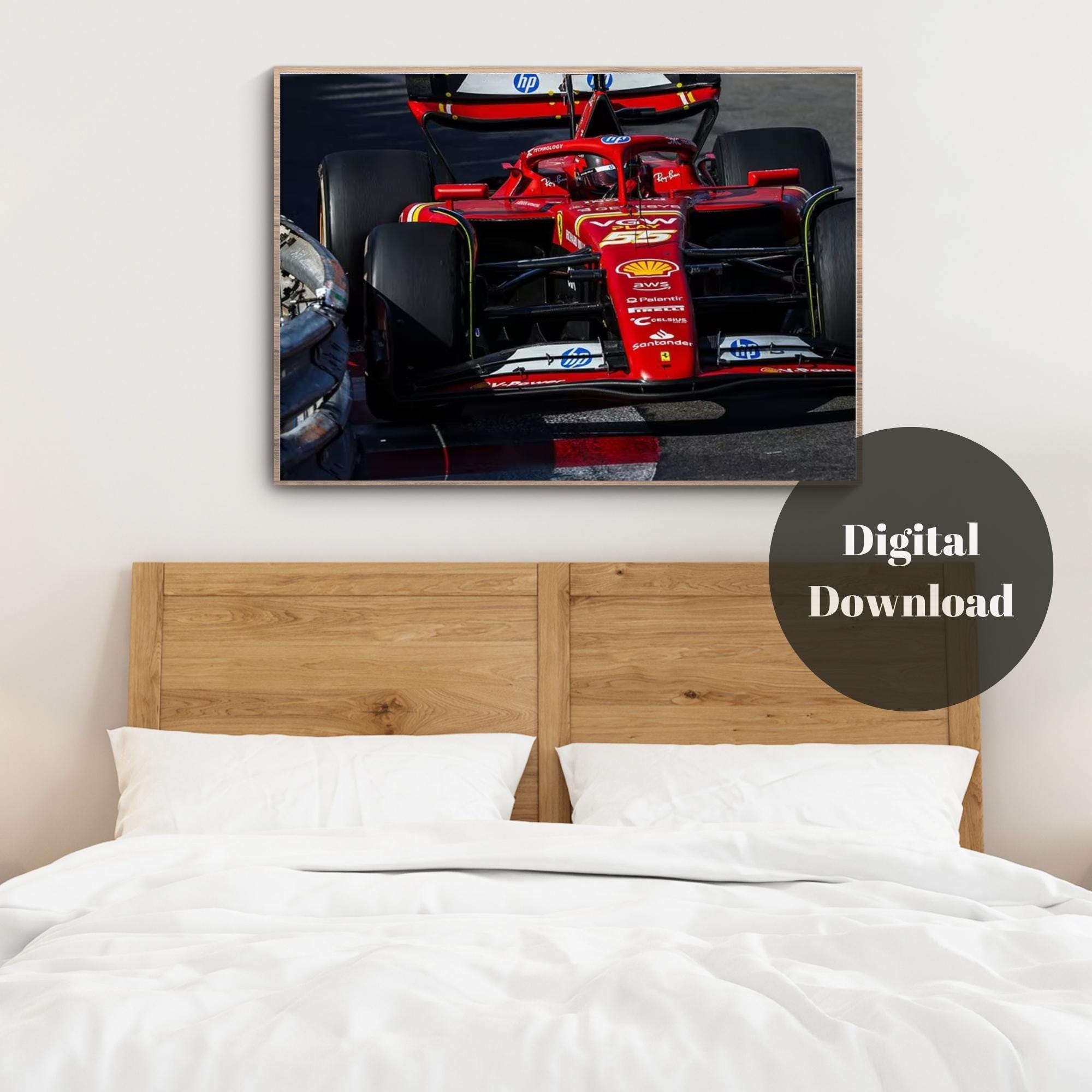 Ferrari F1 Poster, Formula One Print, Ferrari F1 Car Wall Art ...