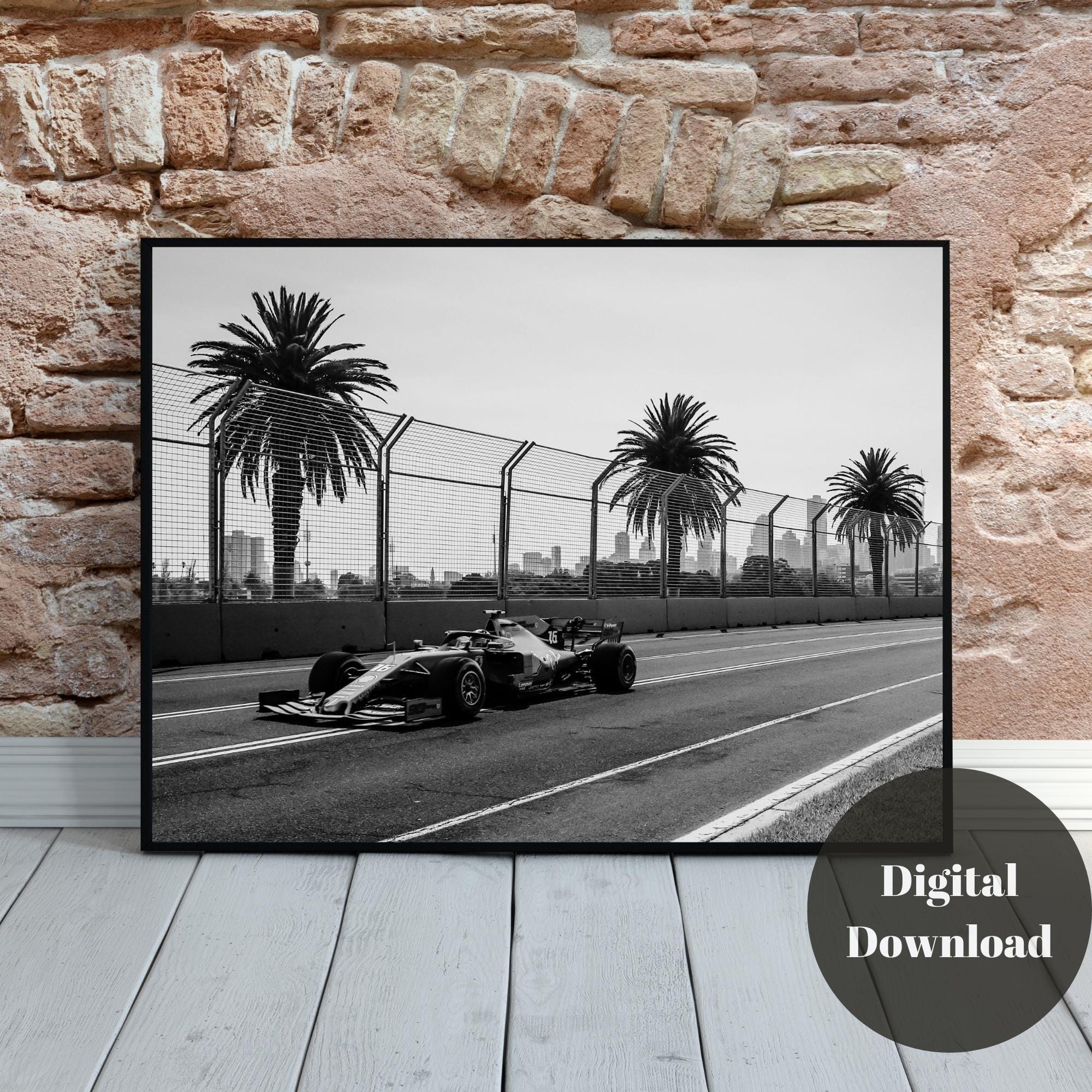 Ferrari F1 Poster, Formula One Print, Scuderia Ferrari F1 Car Art, B&W ...
