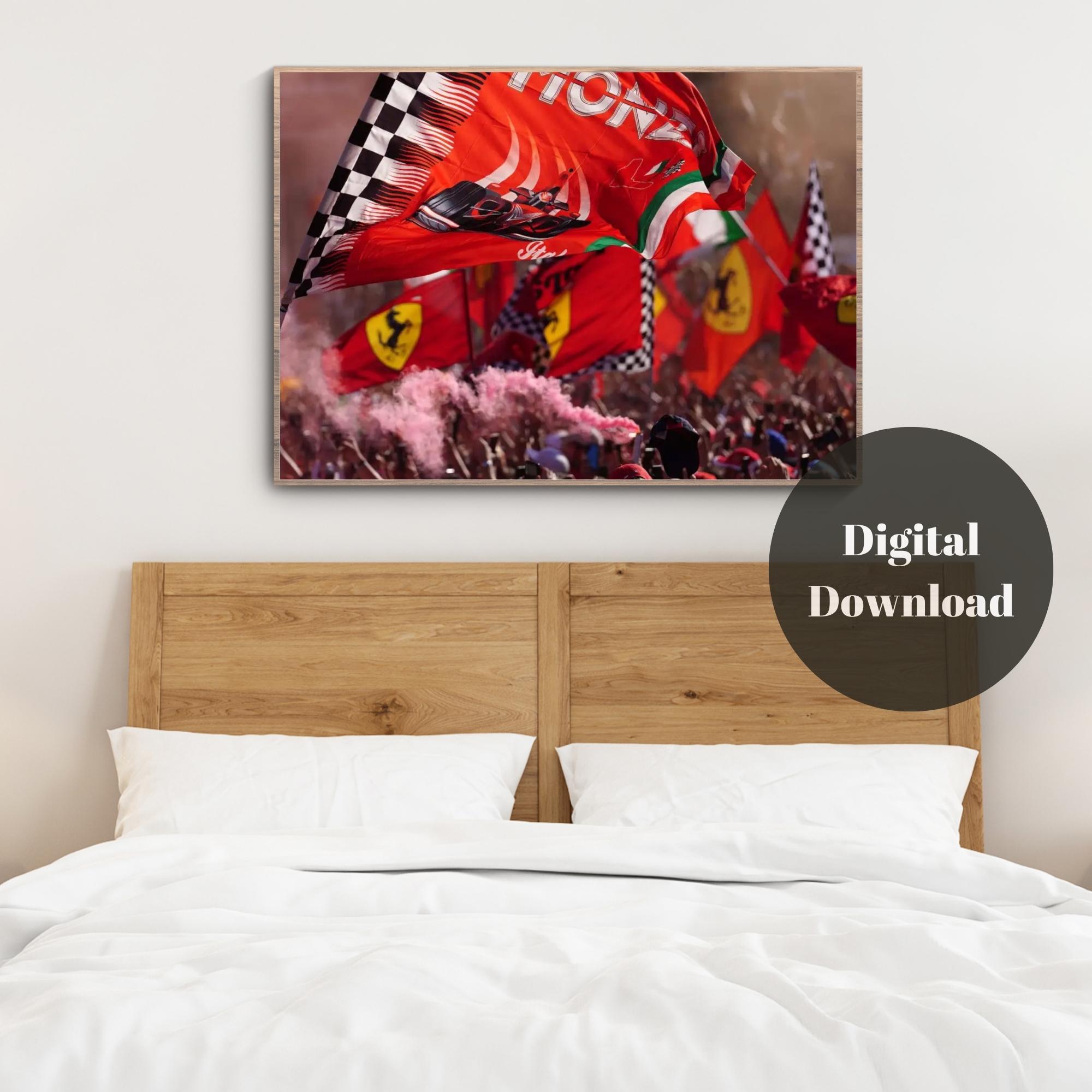 Ferrari F1 Poster, Formula One Print, Ferrari F1 Car Wall Art, Tifosi ...