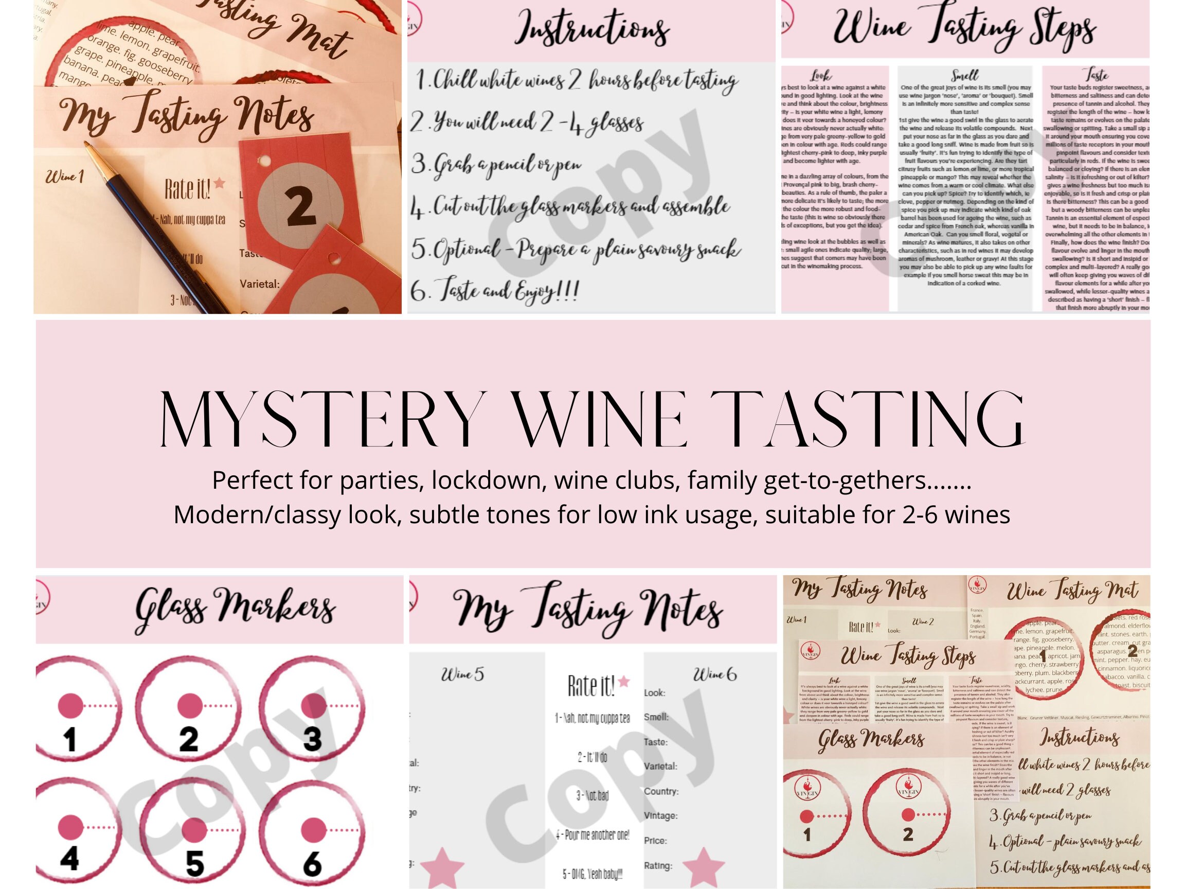 INSTANT DOWNLOAD Mystery Wine Tasting Party Lock Down Parties, Hen Do's ...