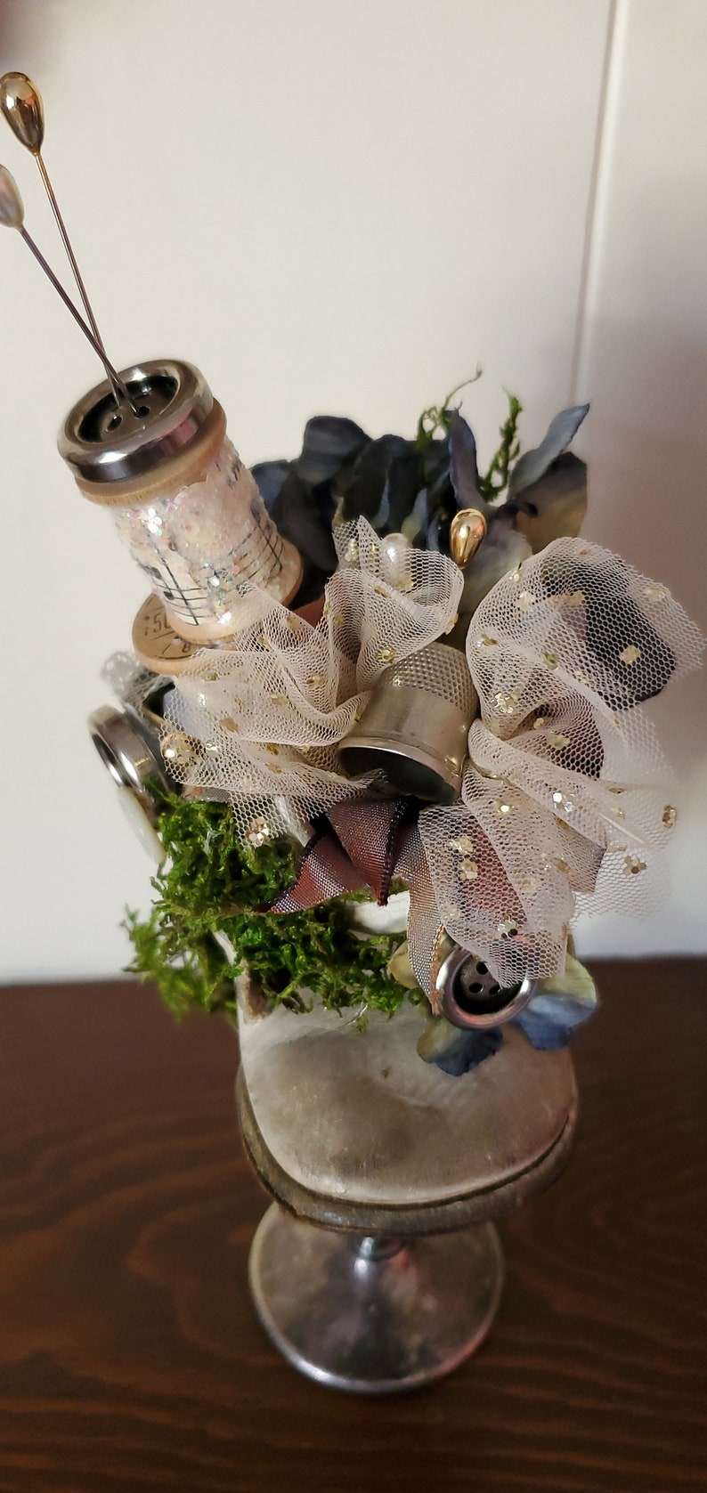 Repurposed Leather Baby Shoe, Vintage Materials, Lace, Tulle, Cottage ...