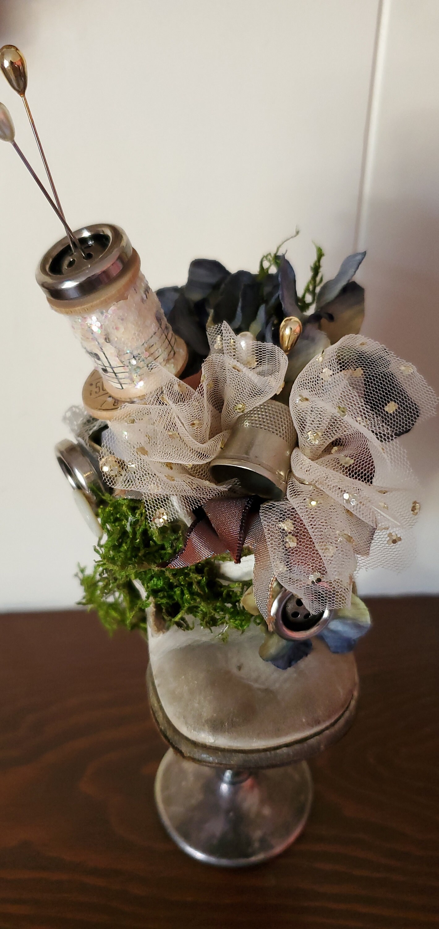 Repurposed Leather Baby Shoe, Vintage Materials, Lace, Tulle, Cottage ...