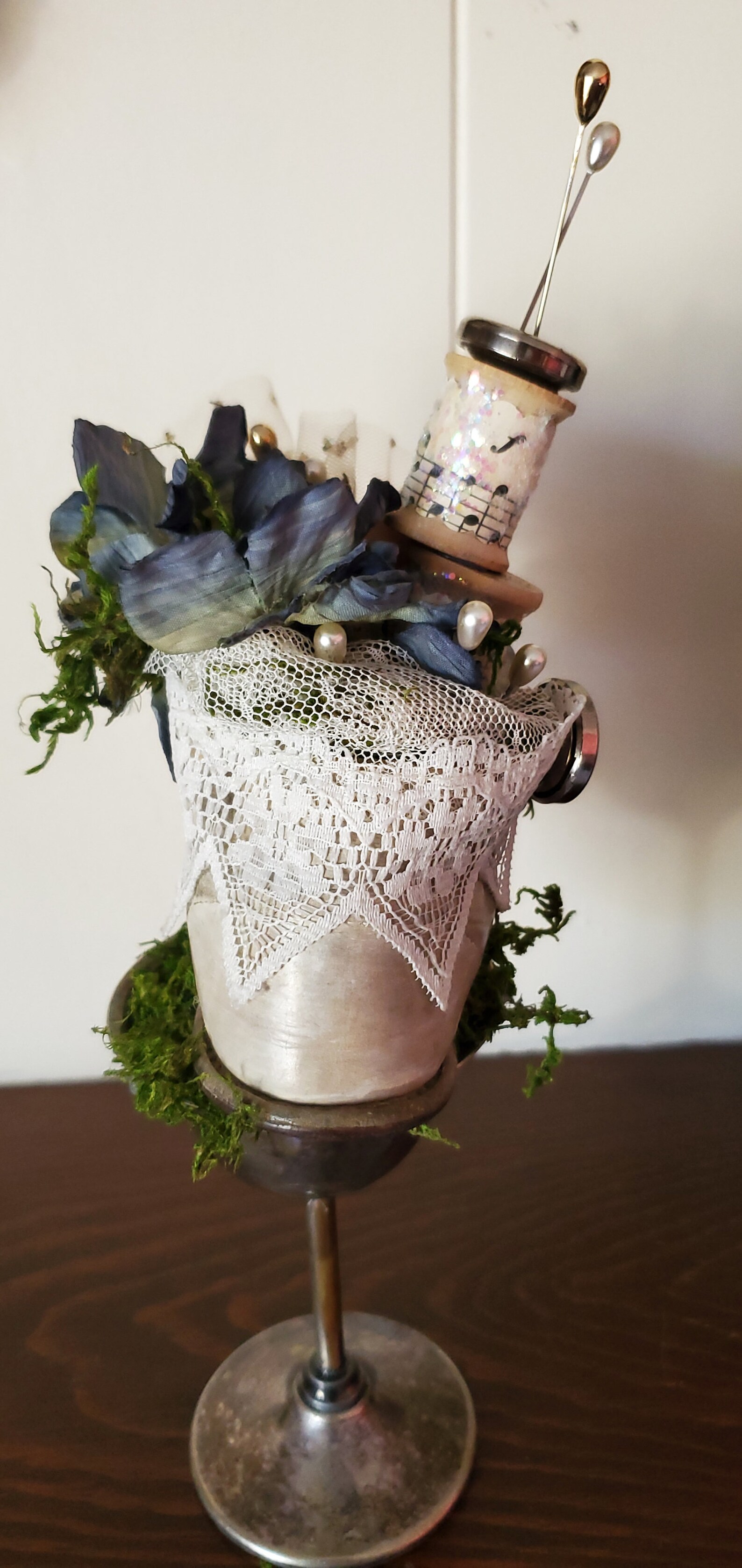 Repurposed Leather Baby Shoe, Vintage Materials, Lace, Tulle, Cottage ...