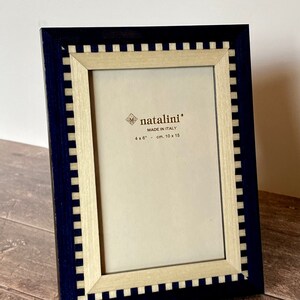 Natalini Navy Chequered Photo Frame, Made in Italy, 4x 6 - Etsy UK