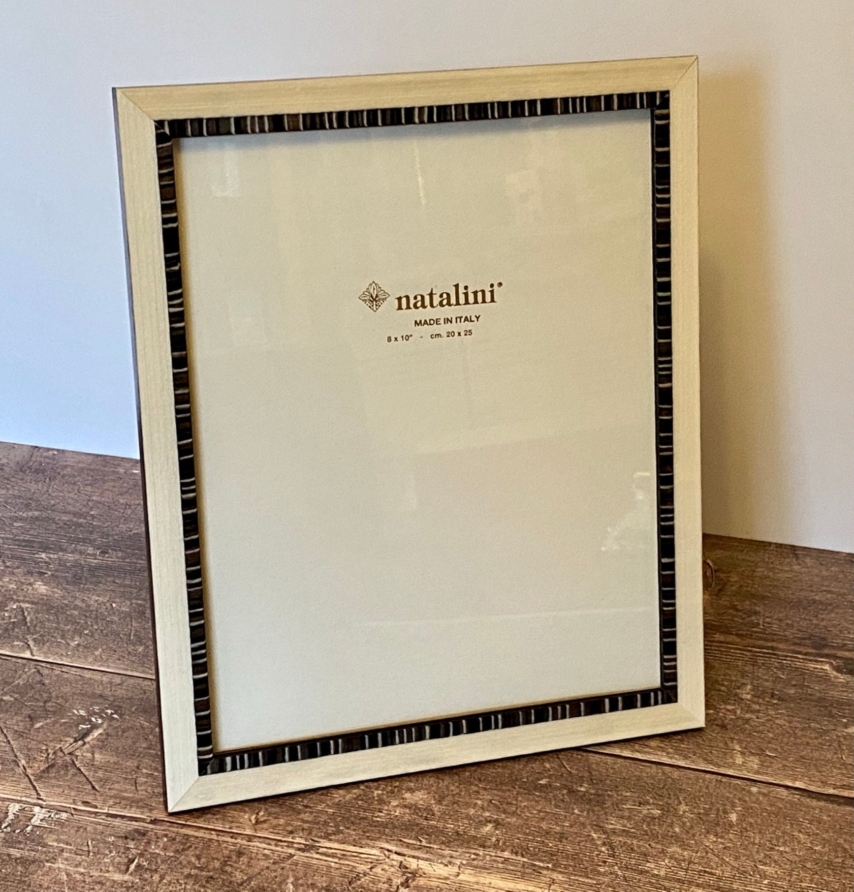 Natalini Cream with Patterned Border Photo Frame 8 X 10 made in Italy ...