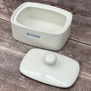 White Butter Dish - Etsy