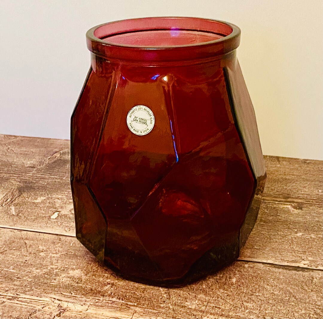 Pink Recycled Glass Vase, 19cm - Etsy